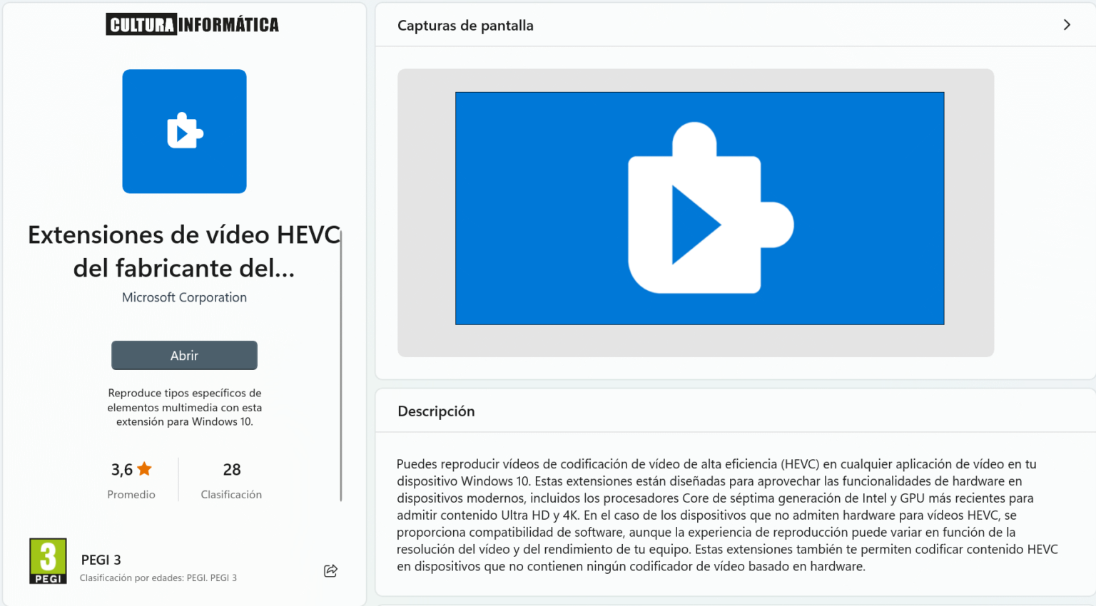 Cómo Instalar El Códec HEVC En Windows | Cultura Informática
