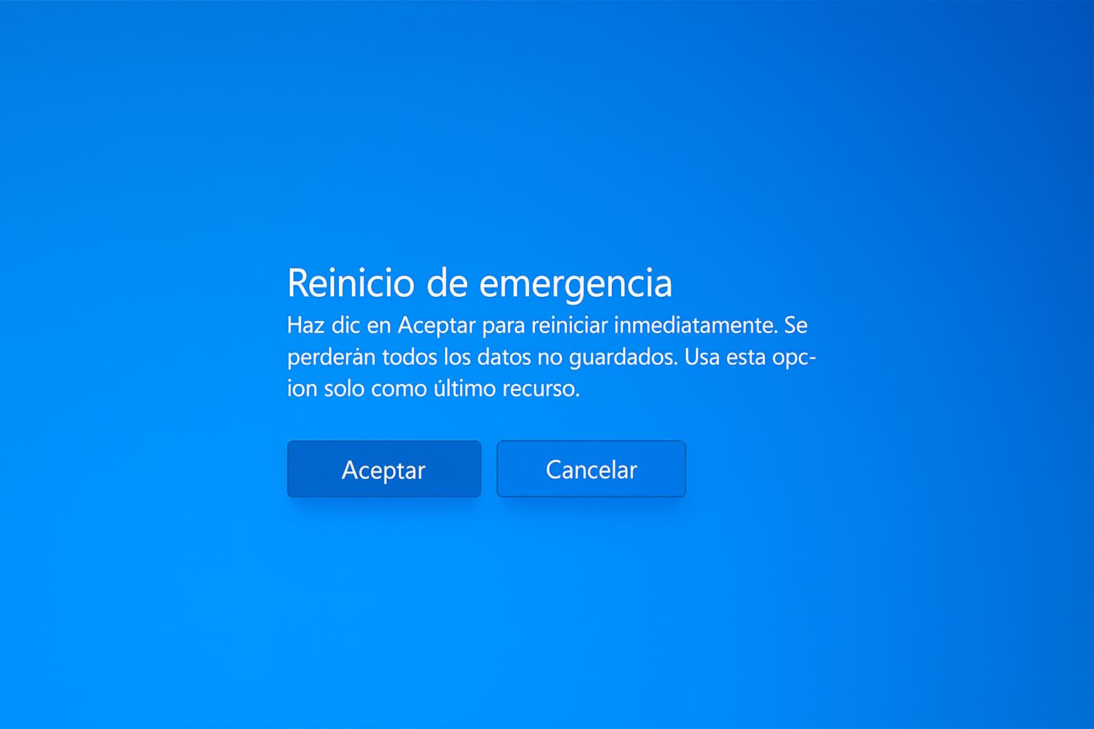 Botón Oculto De Reinicio De Emergencia En Windows | Cultura Informática